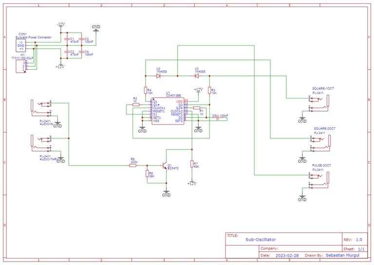 Eurorack DIY 018 – Sub Oscillator – Sebastian Murgul